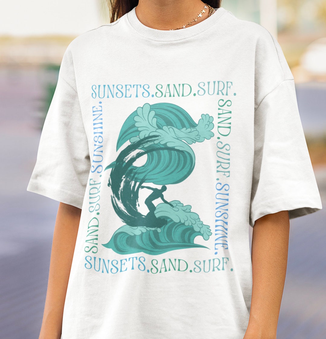 Summer Surf Tee Shirt Beachy Surf Tank Shirt Retro Tee - Etsy