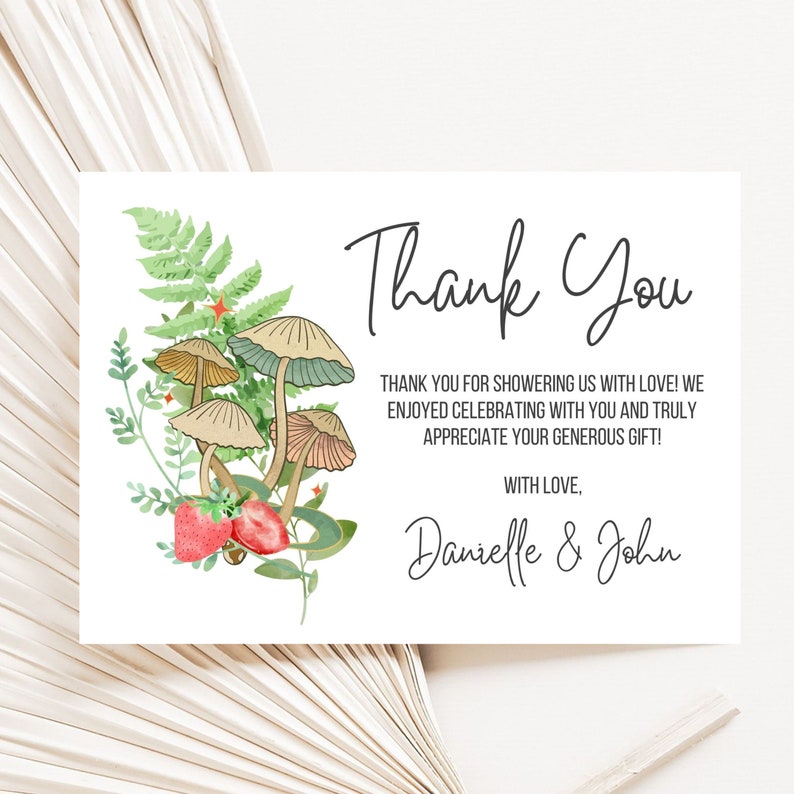 Enchanted Forest Baby Shower Invite Set, Mushroom Baby Shower Invite ...