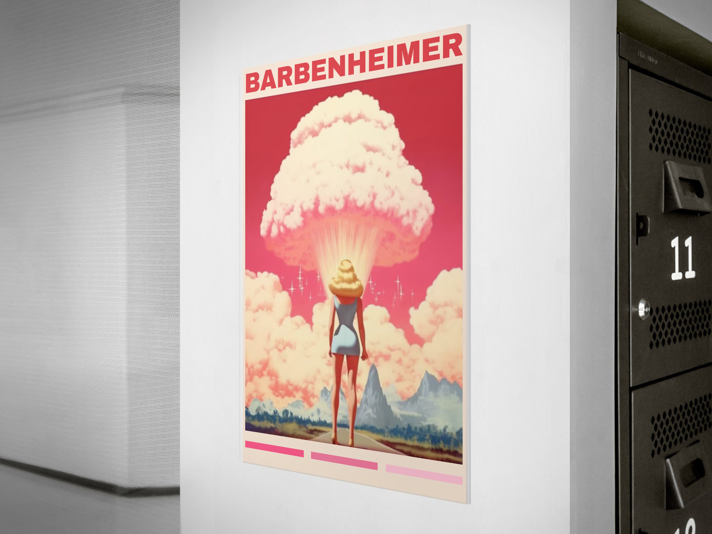 Barbenheimer Poster, Barbie Movie Poster Designed & Sold By Emily Schmidt