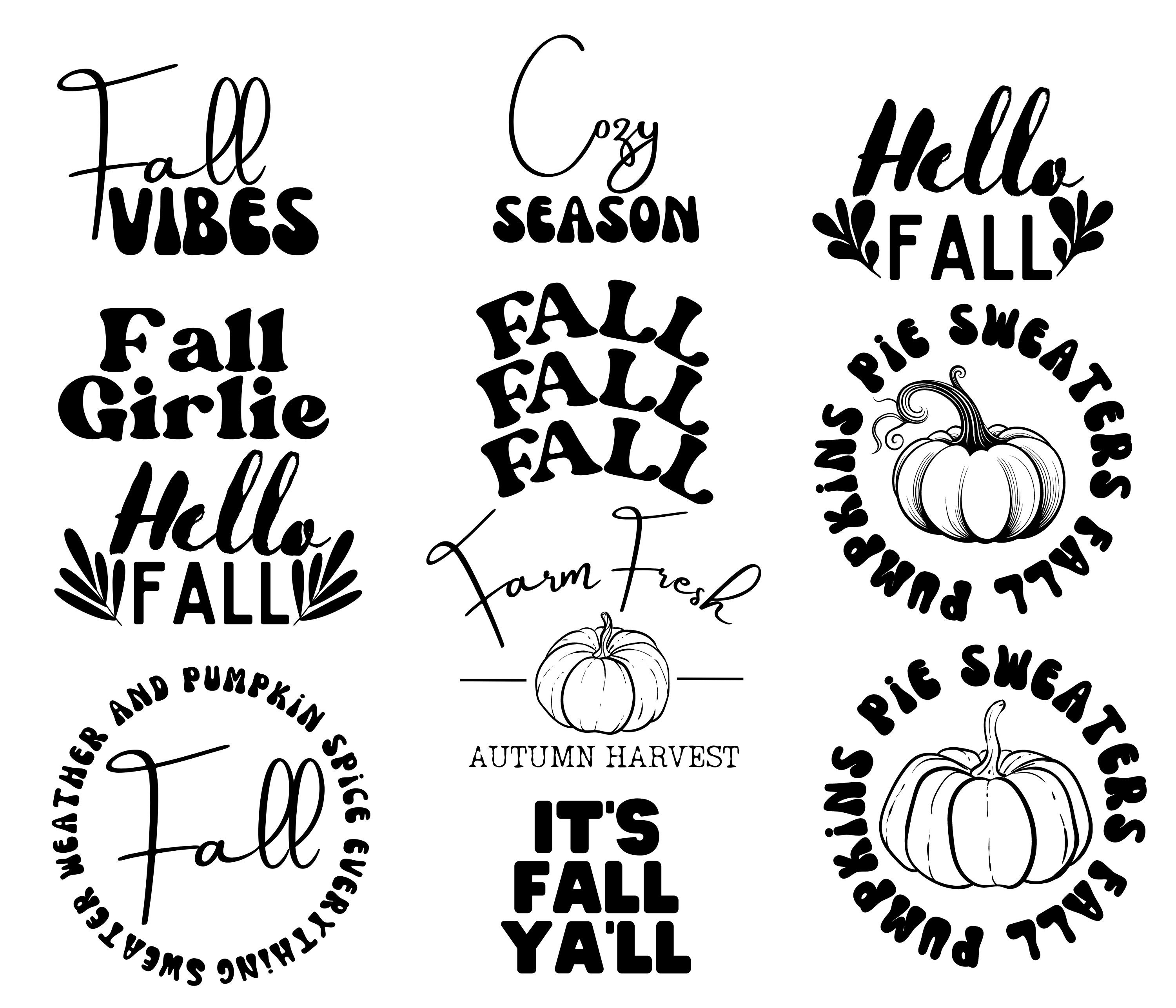 Fall Png Svg, Fall SVG Bundle, Autumn Svg Png, Thanksgiving Svg, Cricut ...