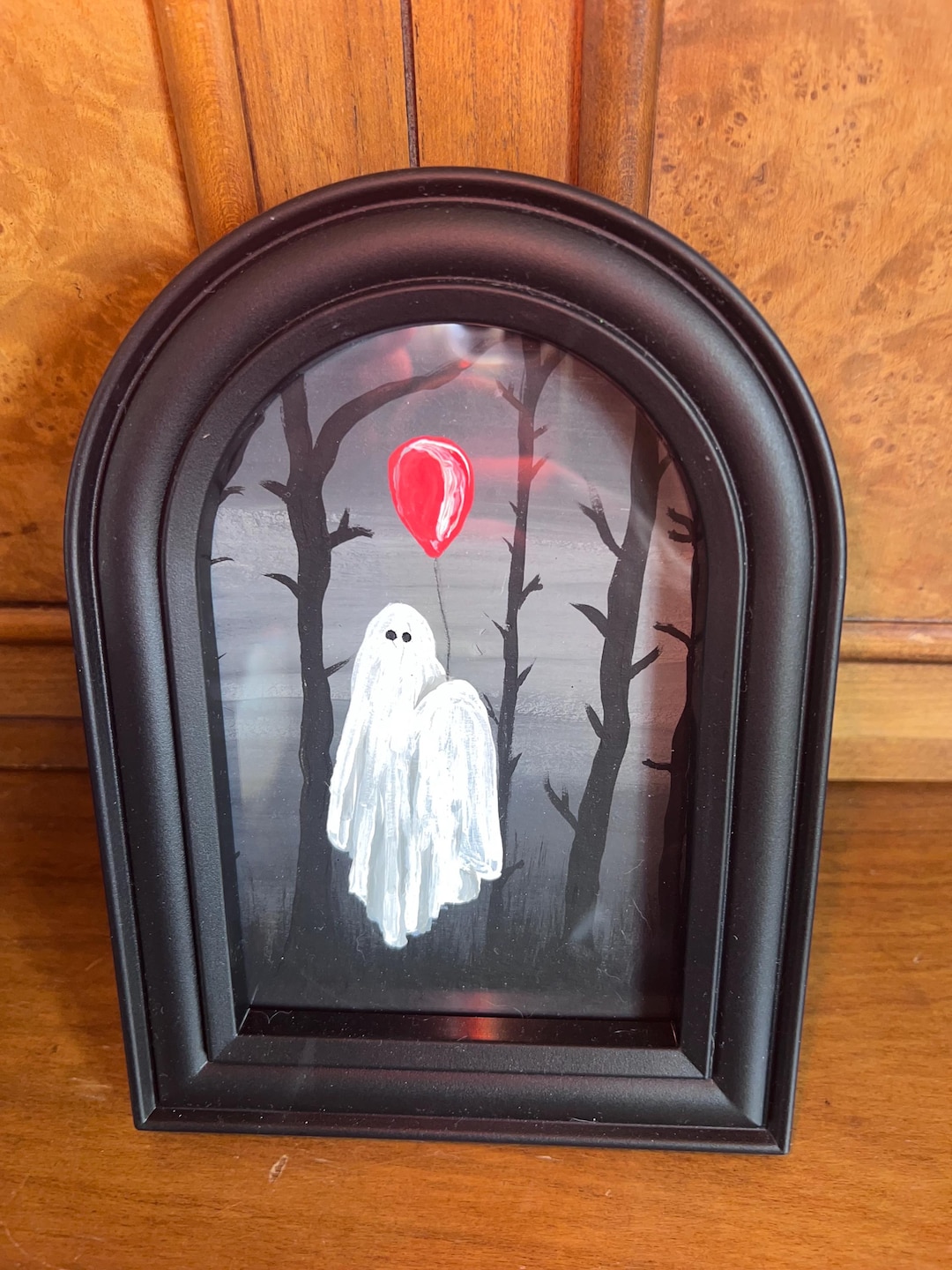 Hand Painted Ghost Holding Balloon Small Seasonal Decor - Etsy