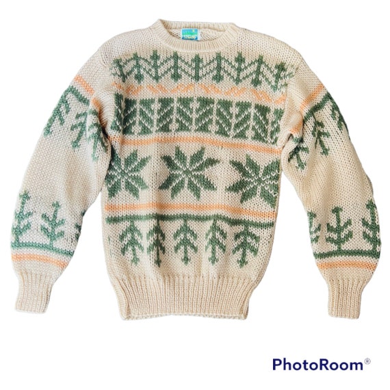 Vintage 90's Aztec Chunky Oversized Sweater-Retro kni… - Gem