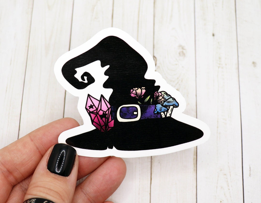 Witch Hat Vinyl Sticker, Witchy Stickers, Witch Gifts, Witch Stationary ...