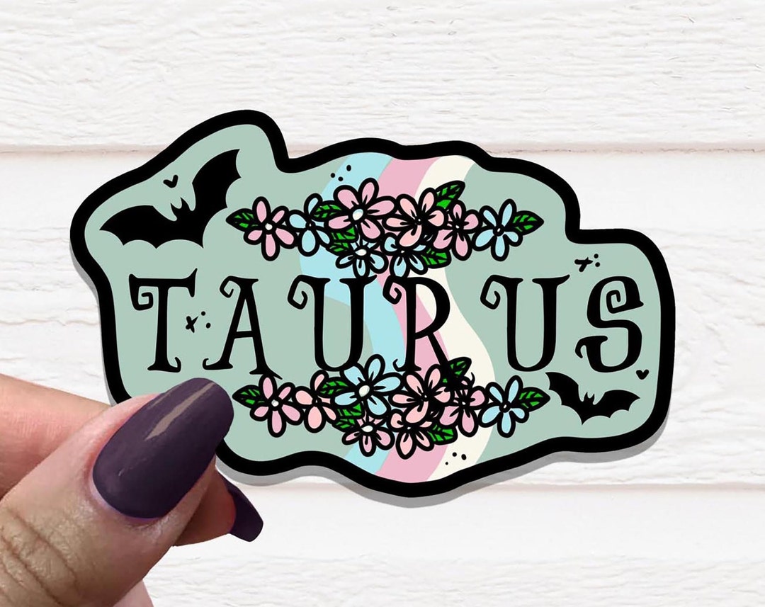 Taurus Vinyl Sticker, Zodiac Sign Stickers, Horoscope Stickers, Zodiac ...