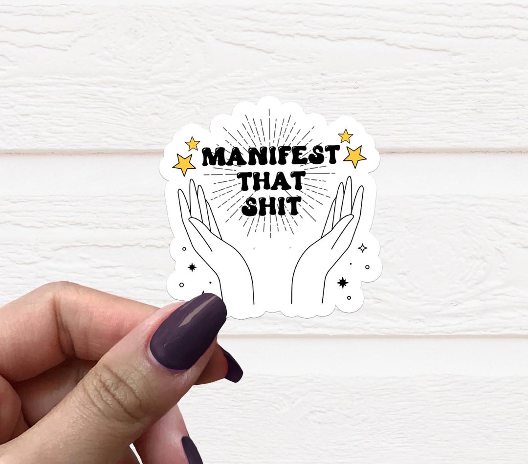 Manifest Sticker, Mental Health Sticker, Bright Decal, Car Sticker ...