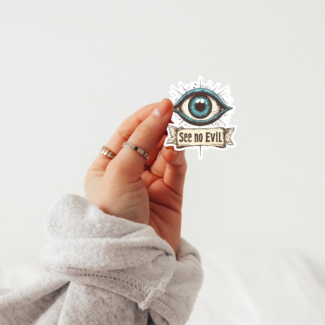 See No Evil Water Bottle Stickers, Cute Waterproof Sticker, Trendy ...