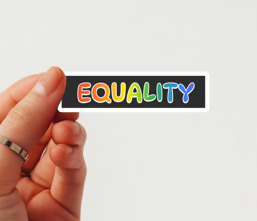 Equality Waterproof Sticker, LGBTQ Political Bumper Sticker, Civil ...