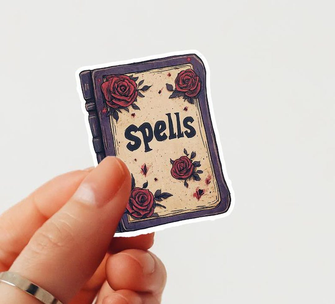 Spell Book Waterproof Sticker, Witchy Deco Stickers, Creative ...