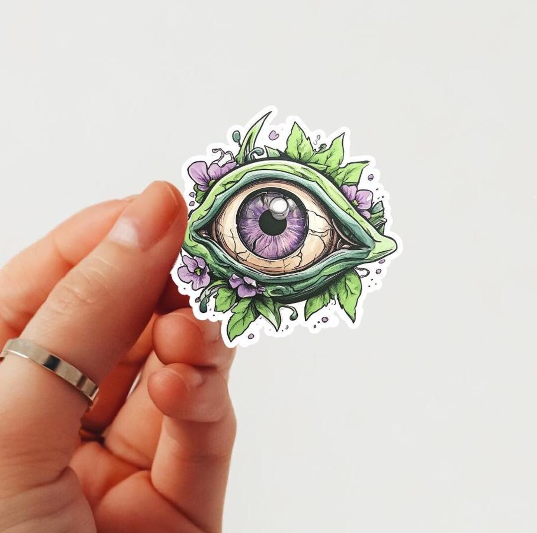 Eye Waterproof Sticker, Floral Evil Eye Deco Stickers, Creative ...