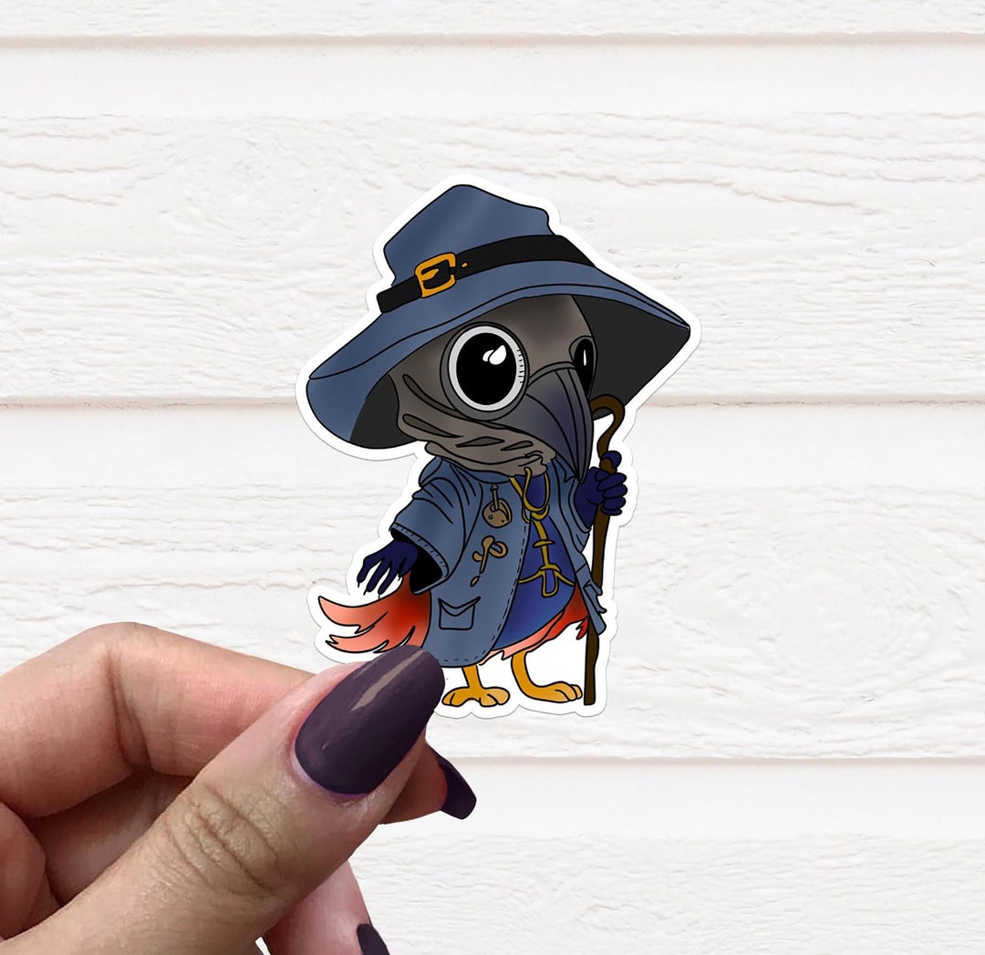 Plague Doctor Sticker, Phone Sticker, Cute Decal, Sketchbook Sticker ...