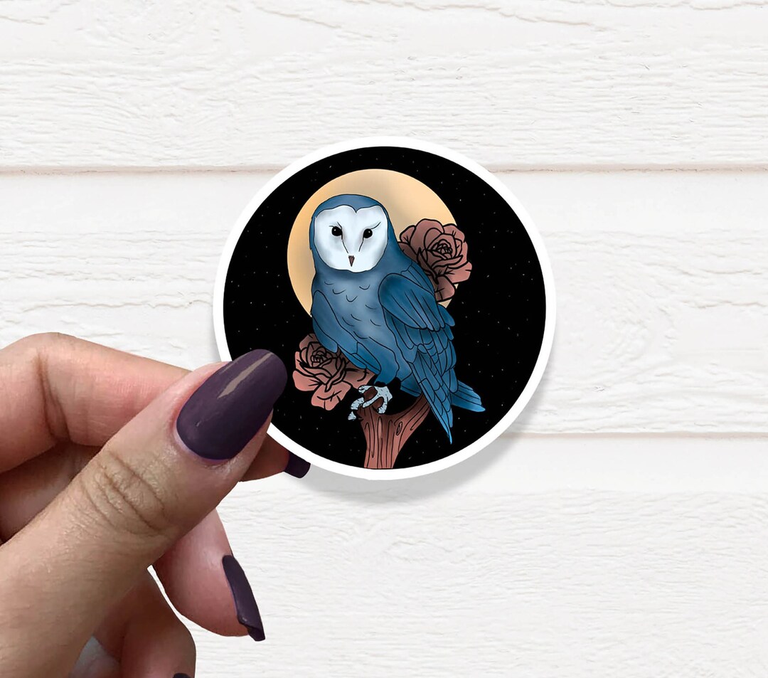 Owl Vinyl Sticker, Owl Decal, Witchy Stickers, Waterproof Sticker ...
