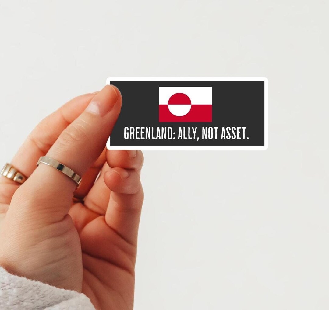 Greenland Ally Waterproof Sticker, Political Bumper Sticker, President ...
