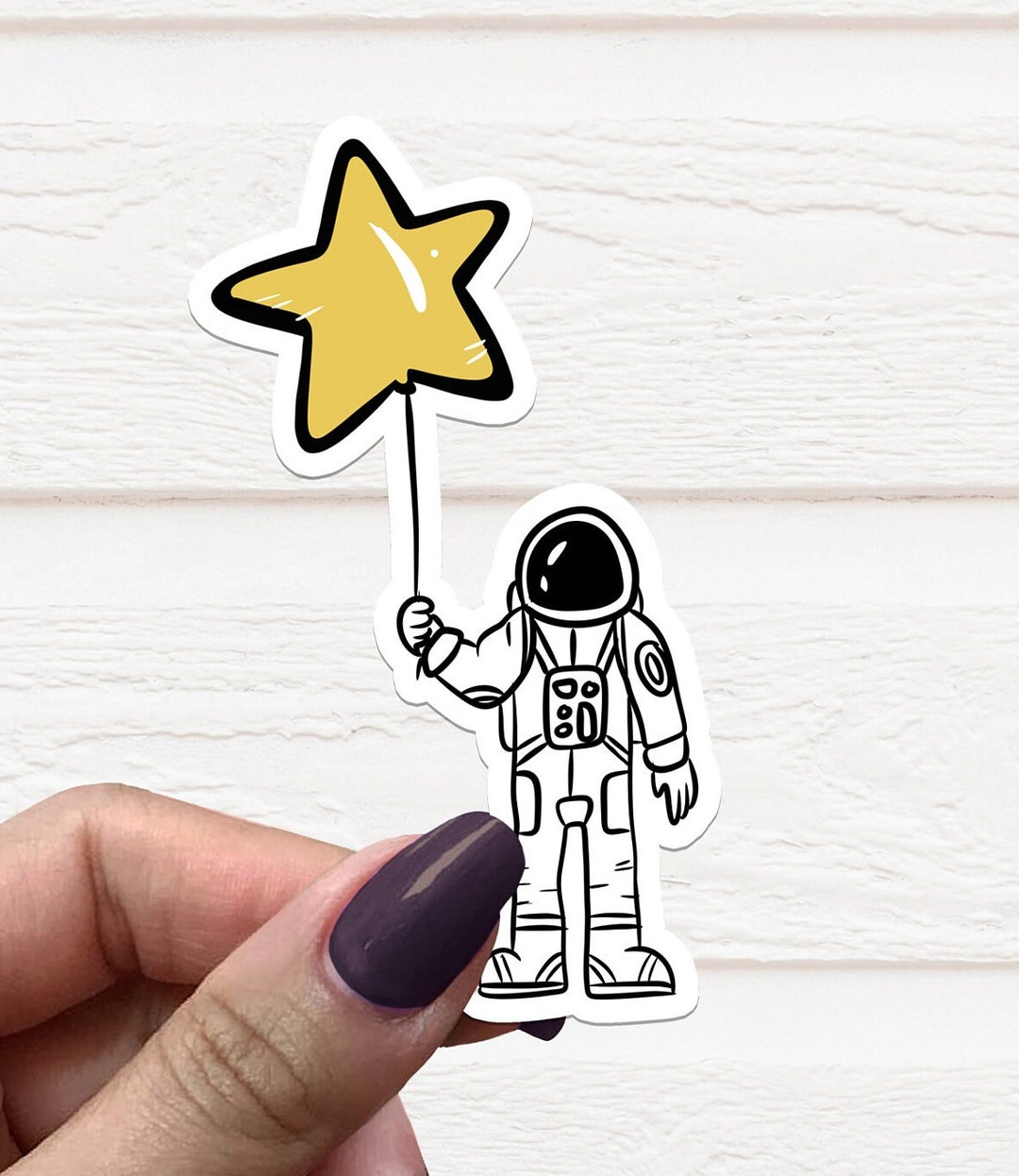Astronaut Sticker, Space Stickers, Car Decal, Die Cut Label, Water ...