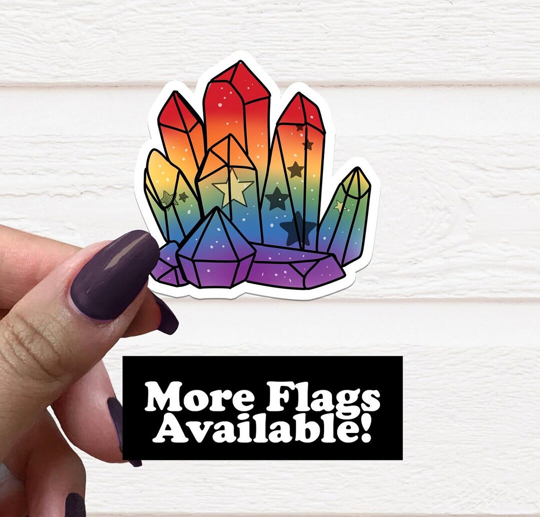 Pride Crystal Sticker, Rainbow Pride Stickers, Pride Flag Decal, Die ...
