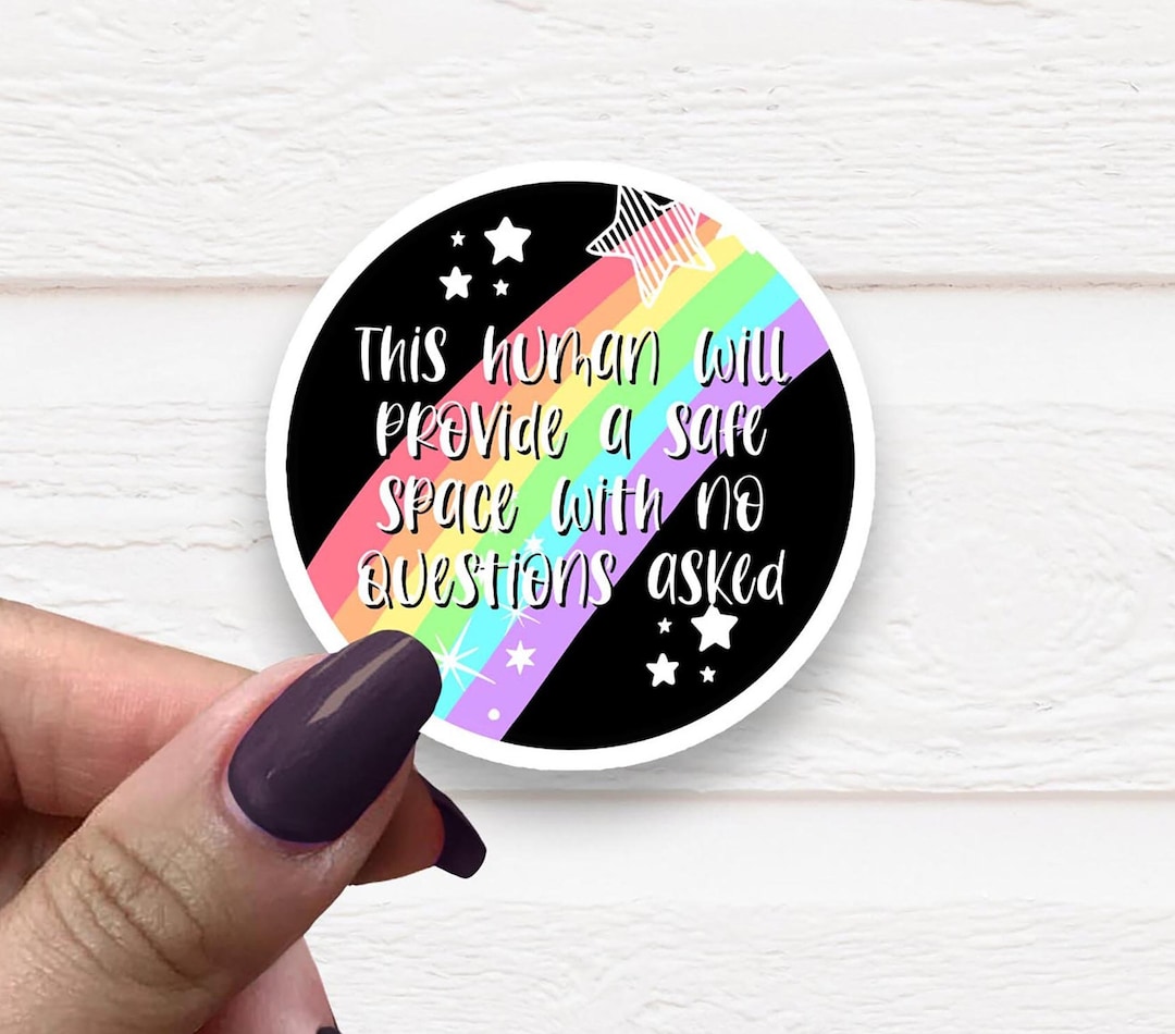 Safe Space Sticker Pride Decal Rainbow Sticker LGBTQ - Etsy
