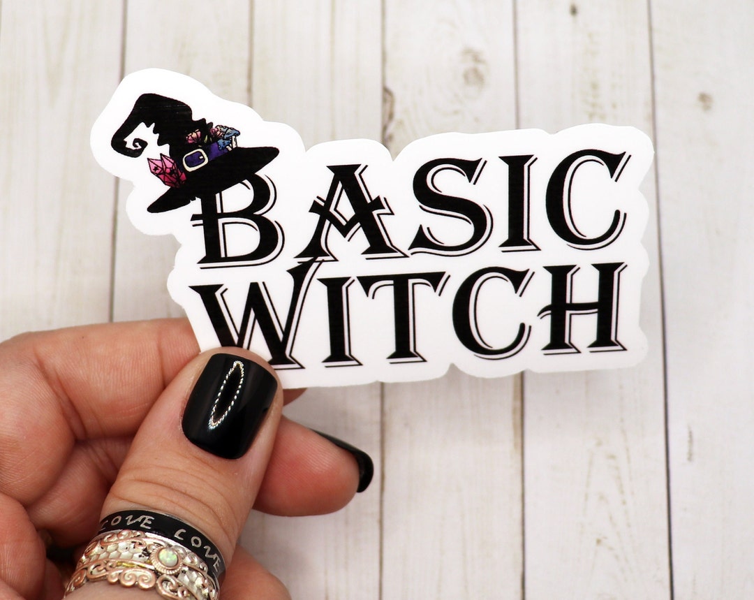 Basic Witch Sticker, Witch Stickers, Holographic Vinyl With Sticker ...