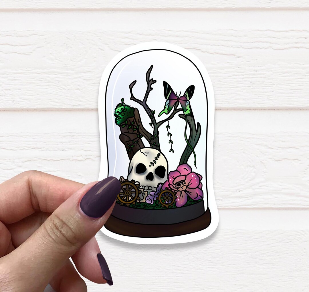 Skull Curiosity Jar Vinyl Sticker, Oddities and Curiosities, Apothecary ...