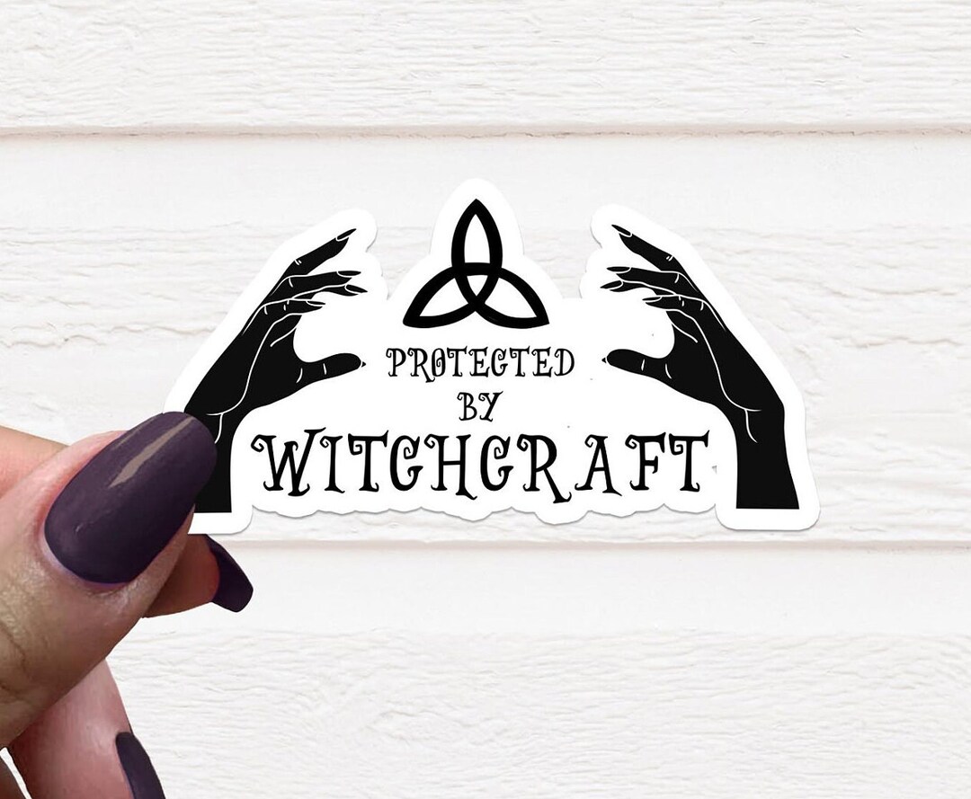 Protected by Witchcraft Sticker, Witchy Stickers, Laptop Decal, Car ...