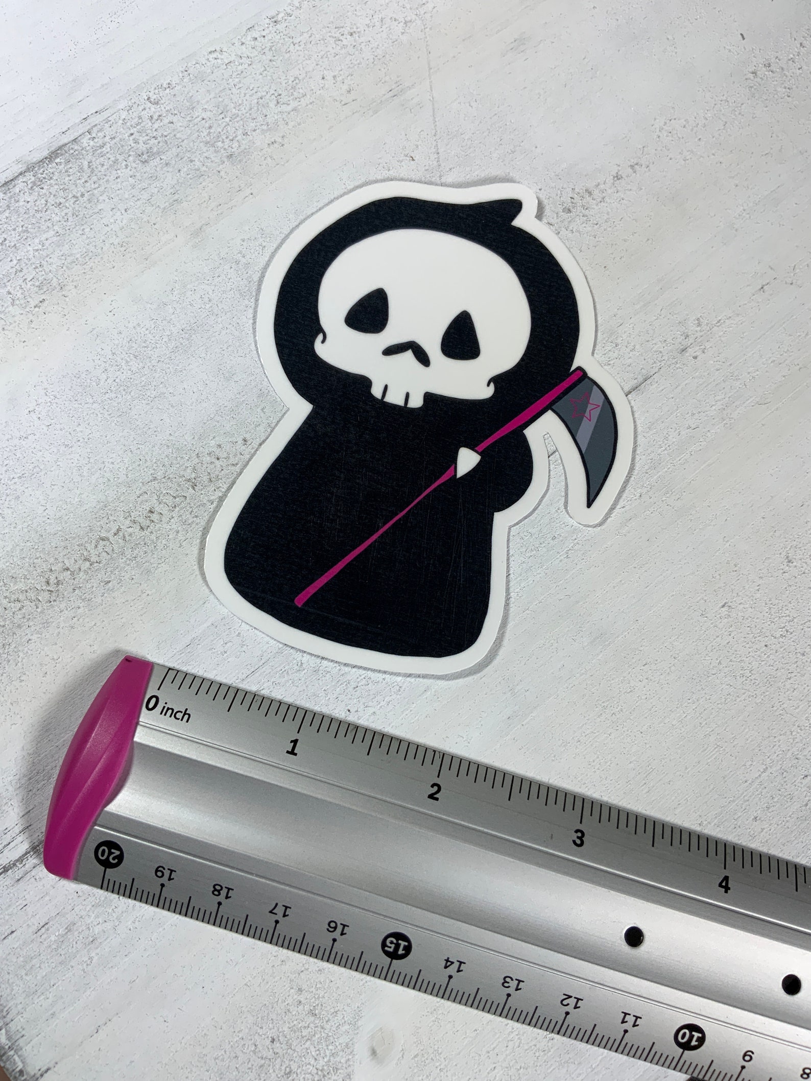 Grim Reaper Vinyl Sticker Grim Reaper Sticker Vinyl Sticker | Etsy