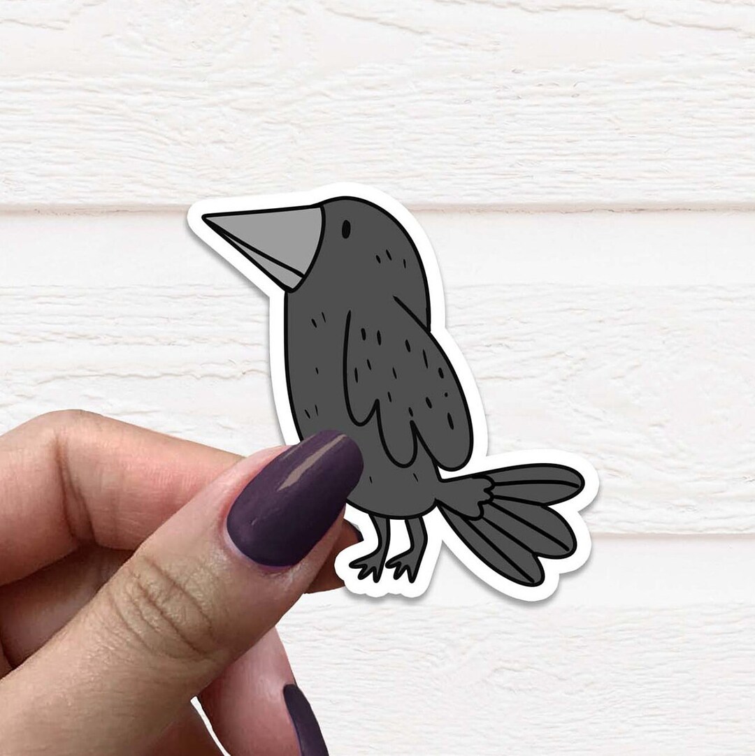 Crow Waterproof Sticker, Deco Stickers, Creative Journaling, Vinyl ...