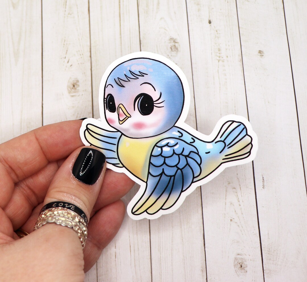 Blue Bird Retro Stickers, Blue Bird Stickers, Retro Stickers, Blue Bird ...