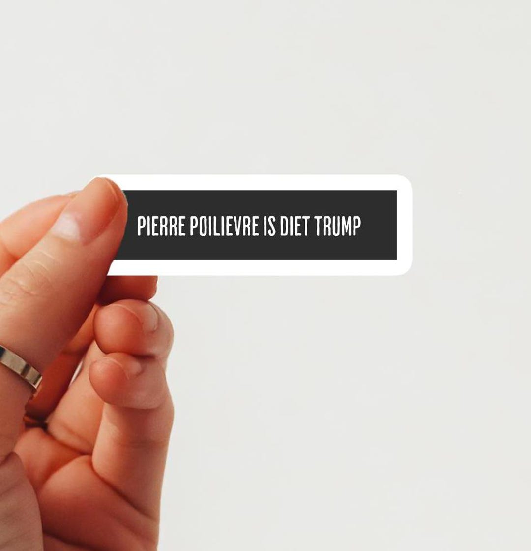 Funny Fuck Poilievre Waterproof Sticker, Canadian Political Bumper Sticker, Canada Politics ...