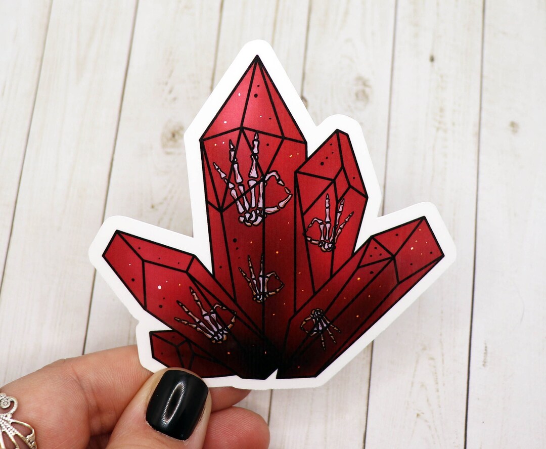 Red Skeleton Crystal Waterproof Sticker, Deco Stickers, Creative ...