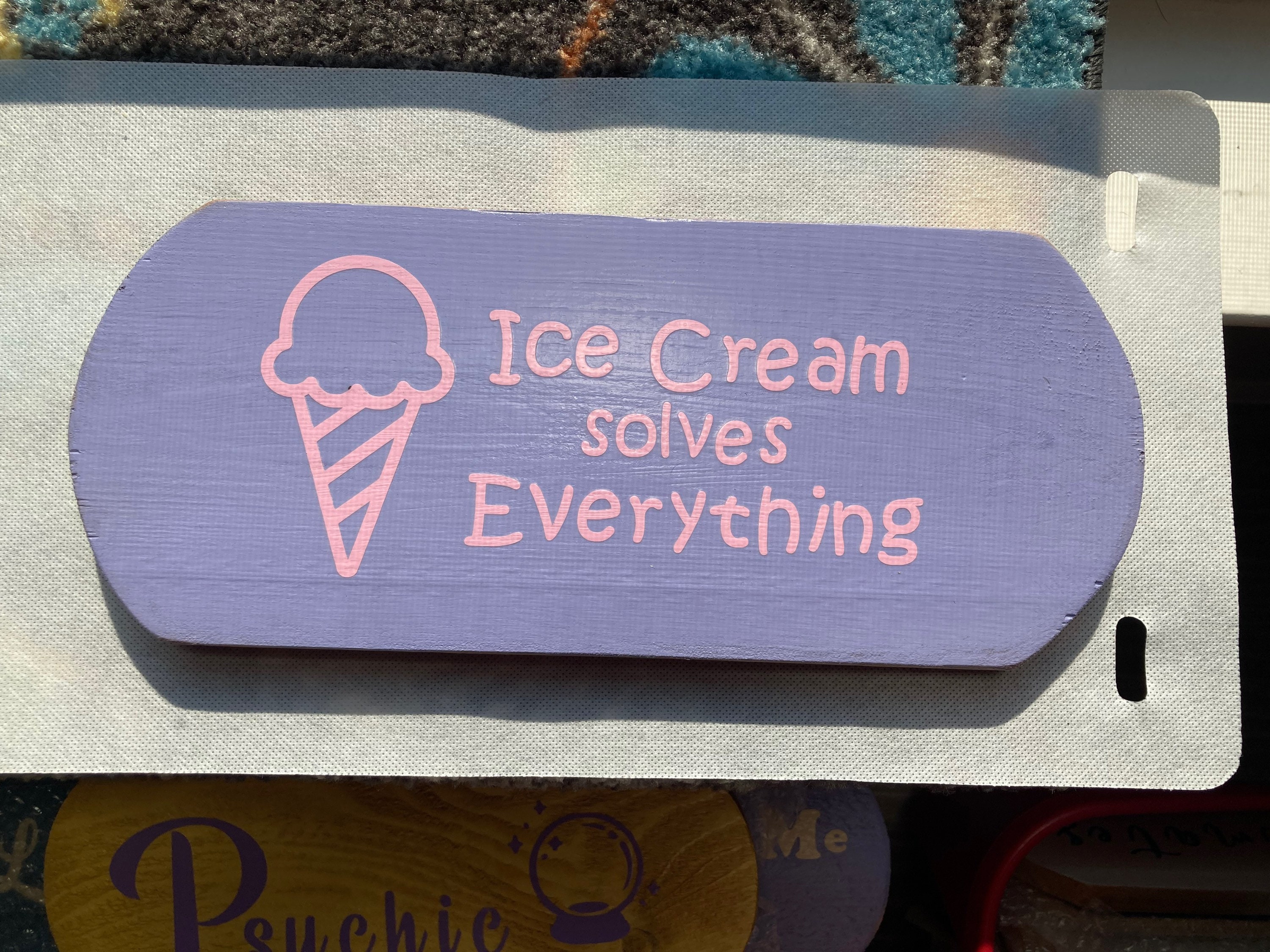 Sign Ice Cream Solves Everything - Etsy