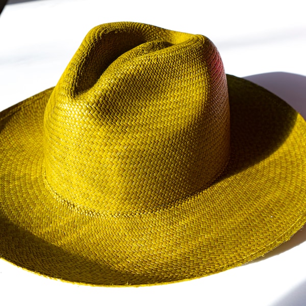 Green Straw Hat - Etsy