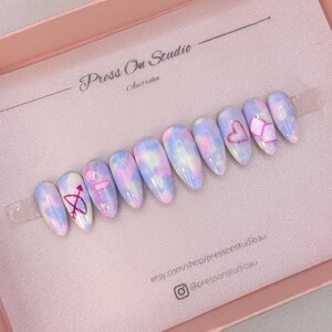 THE ERAS TOUR Press on Nails, Lover Glue on Nails, Taylor Album Themed ...