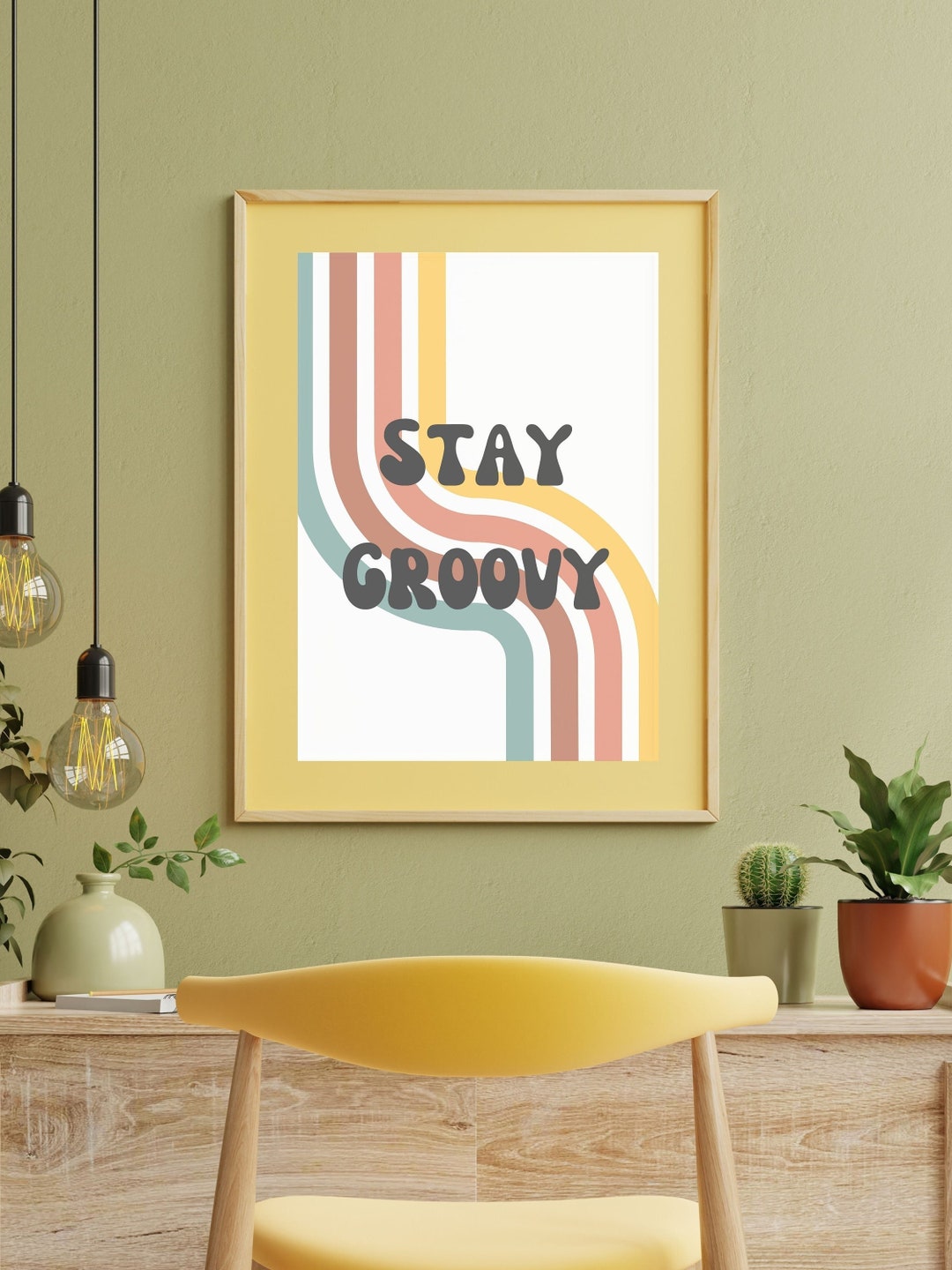 Stay Groovy Groovy Wall Art 70's Wall Art Retro Wall - Etsy