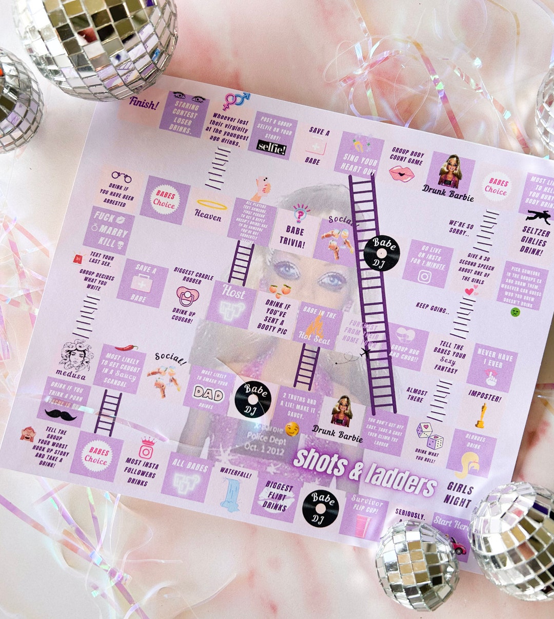 Shots and Ladders: Bachelorette Party Drinking Game (digital Download ...