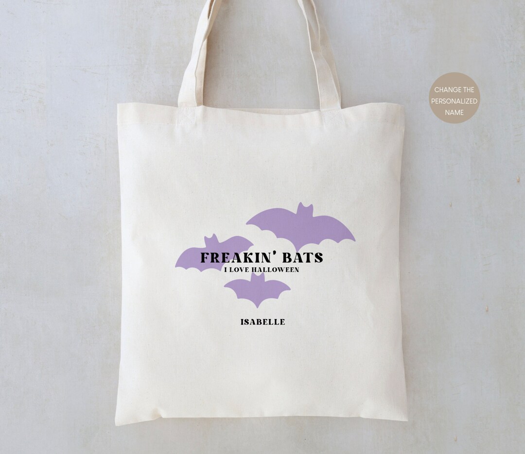 Freakin Bats - Trick or Treat Bag - Customized Halloween Tote ...