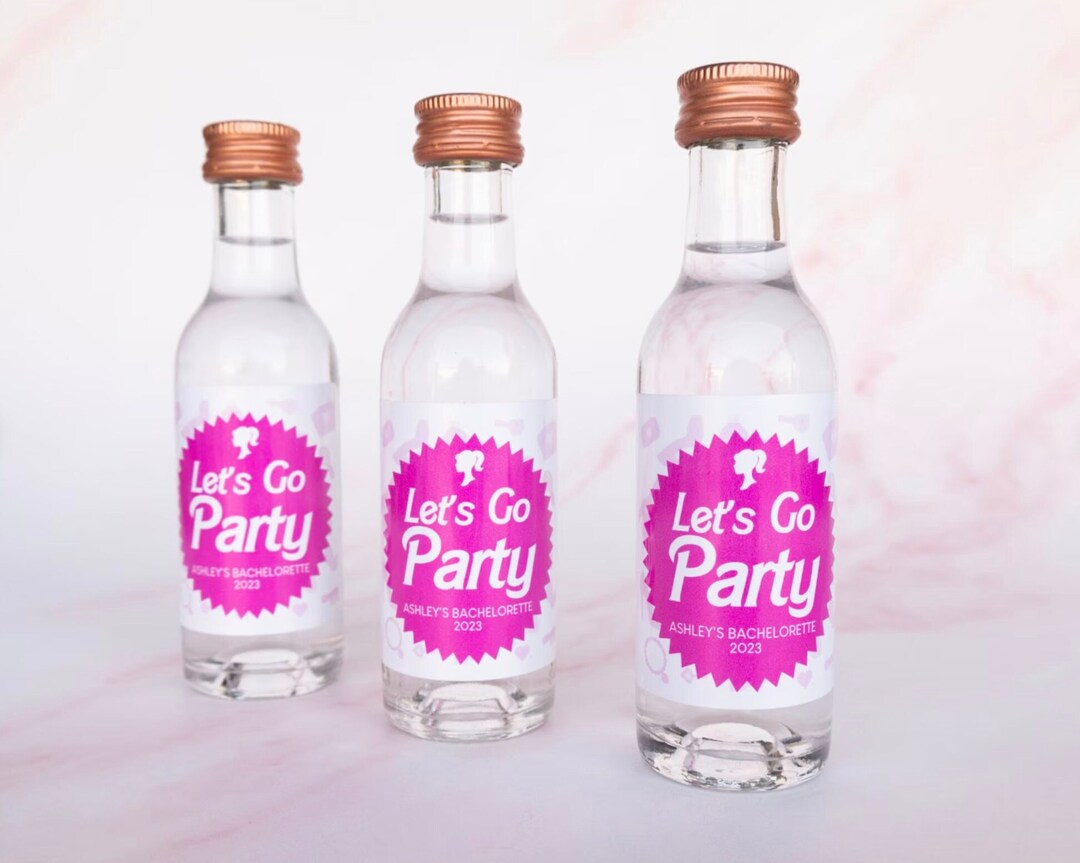 Hot Pink Bachelorette Shooter Labels: Custom Party Favors - Etsy