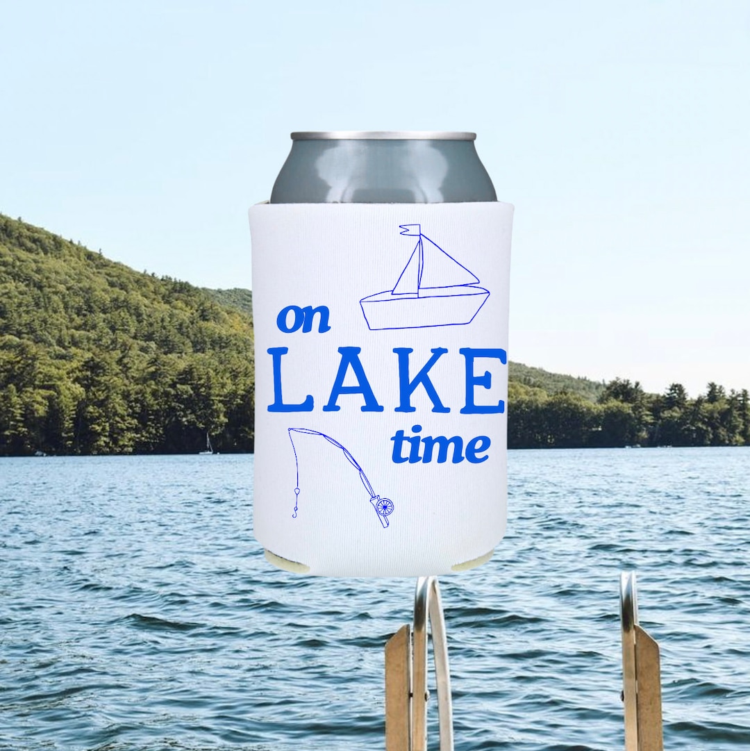 On Lake Time Can Cooler: Cabin Party Favor - Etsy