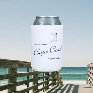 With Love From Cape Cod - Custom Can Cooler - Custom Bachelorette Can ...