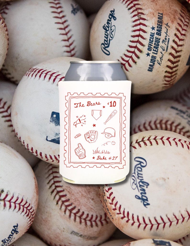 Custom Baseball Team Can Cooler: Party Favor Gift - Etsy