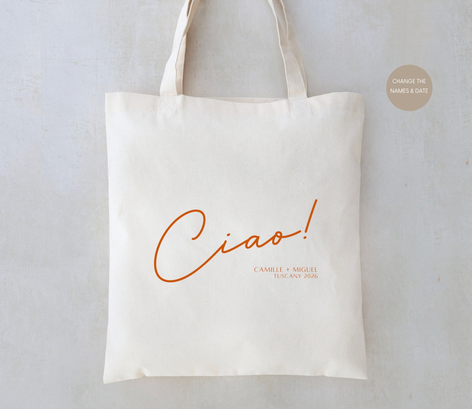 Ciao Italy Wedding Welcome Tote Bag: Personalized Favor - Etsy