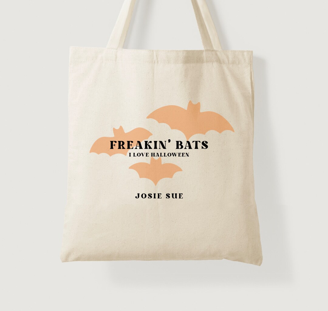 Freakin Bats Trick or Treat Bag Customized Halloween Tote - Etsy