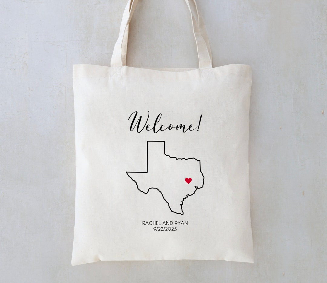 Personalized Texas Wedding Welcome Tote: Austin Favors - Etsy