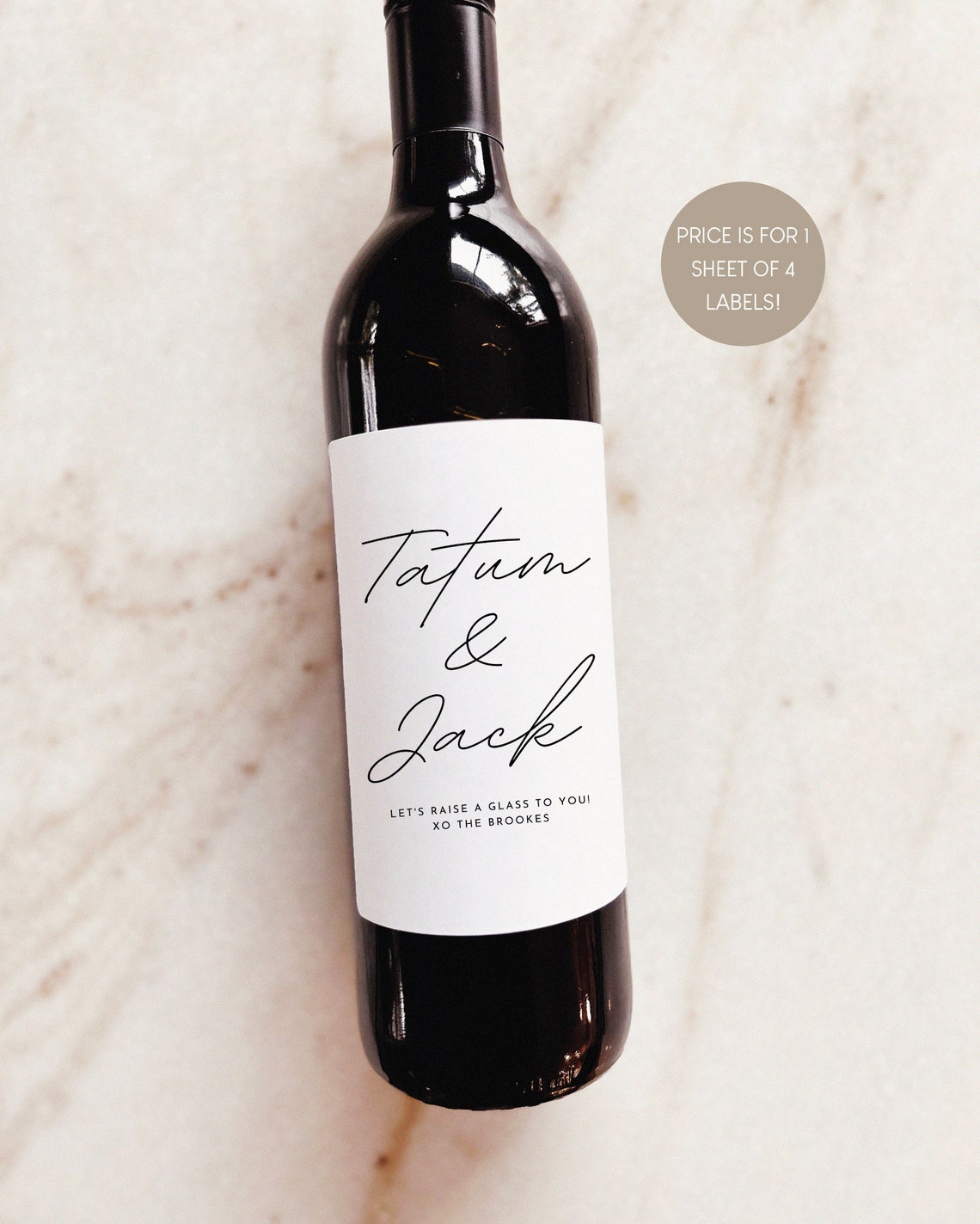 Engagement Wine Label Personalized Engagement Gift Wedding - Etsy