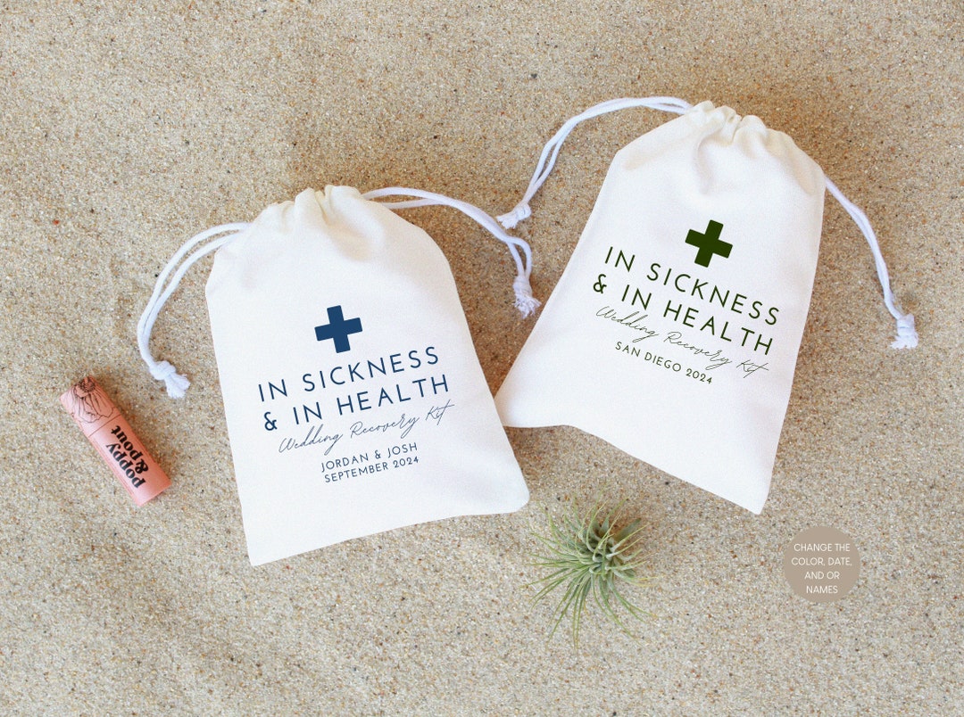 Personalized Wedding Hangover Kit Bags: Guest Favor Recovery - Etsy