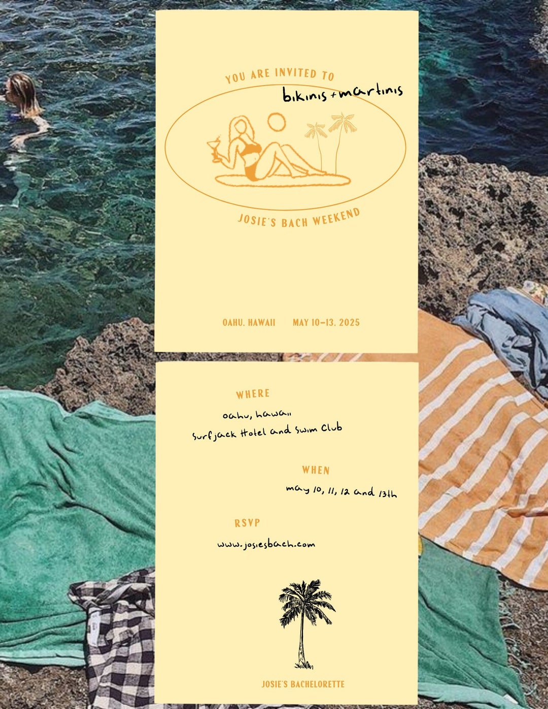 Custom Itinerary, Bach Itinerary, Beach Bachelorette, Hawaii Bach, DIY ...