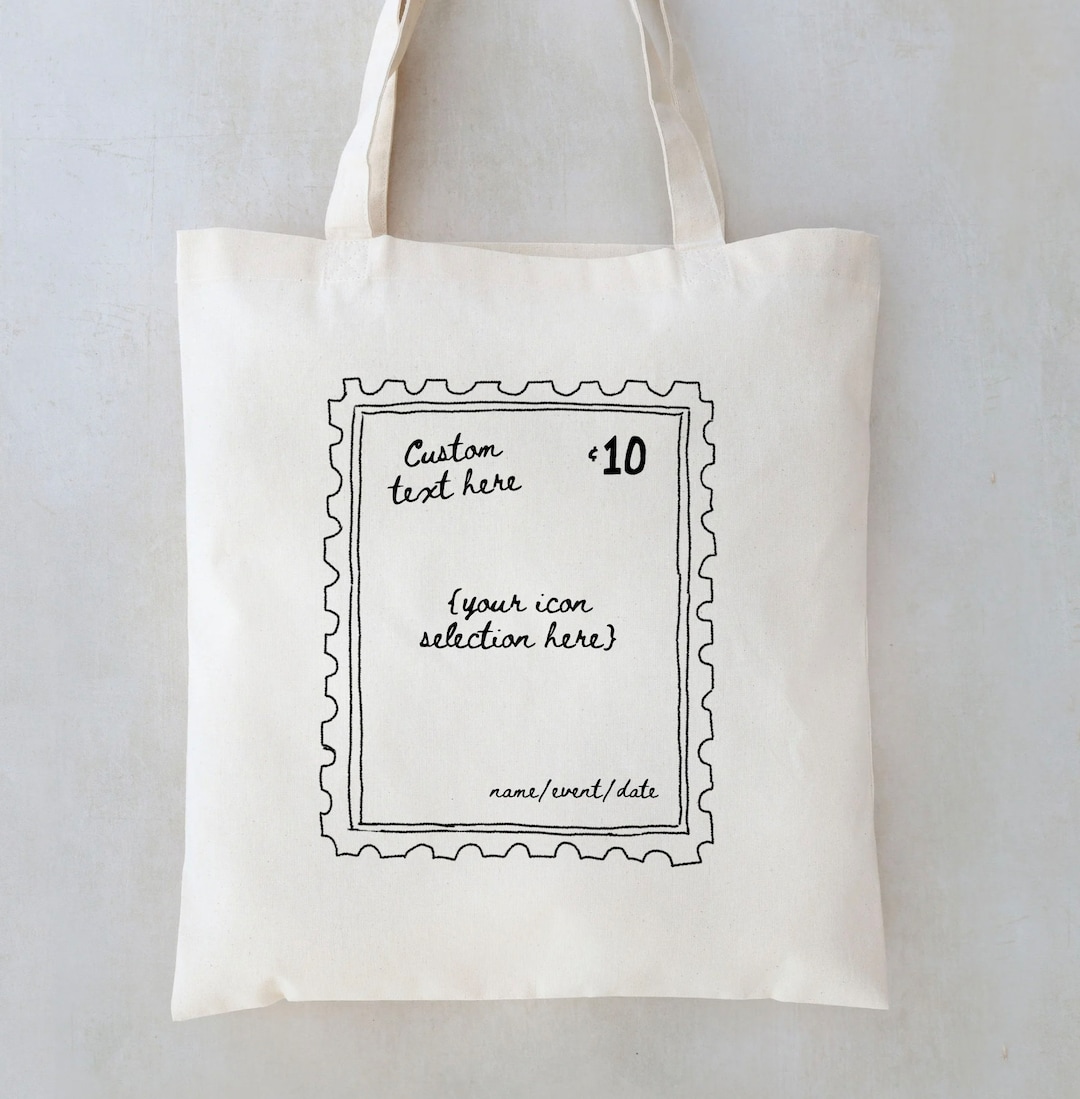 Custom Stamp Tote - Custom Bachelorette Tote - Custom Wedding Tote ...
