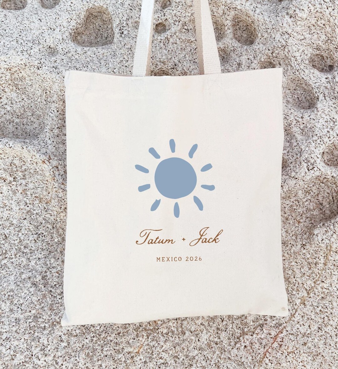 Wedding Welcome Tote - Wedding Welcome Bag - Destination Wedding Tote ...