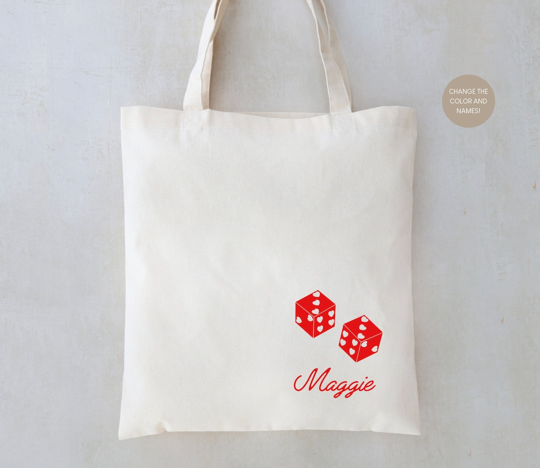 Lucky Dice Personalized Bridesmaid Tote: Vegas Bachelorette Gift - Etsy