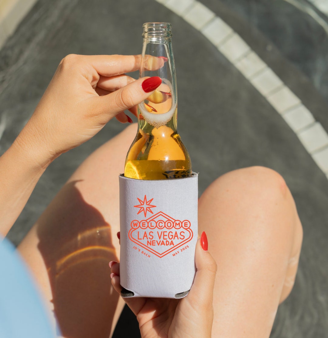 Viva Las Vegas Can Cooler: Bachelorette Party Drink Holder - Etsy