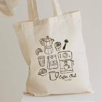 Coffee Club Tote Bag – Personalized Gift for Coffee Lovers - Etsy