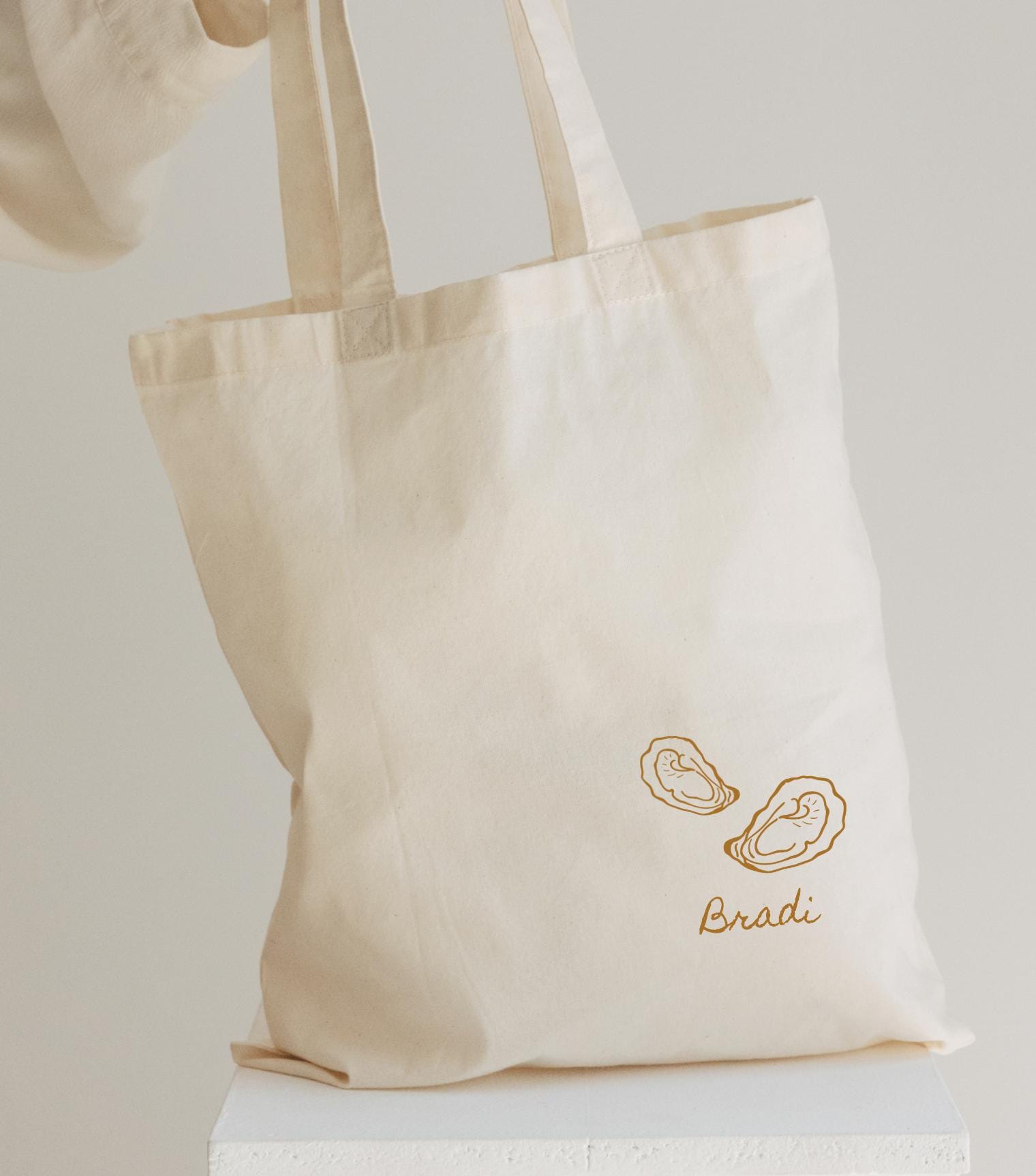 Personalized Oyster Tote Bag: Coastal Bridesmaid Favor - Etsy