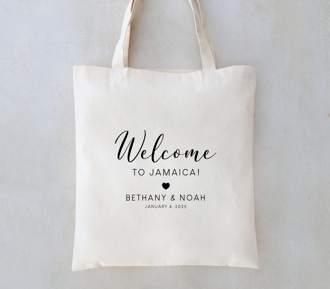 Wedding Welcome Tote - Personalized Wedding Welcome Tote - Couple Tote ...